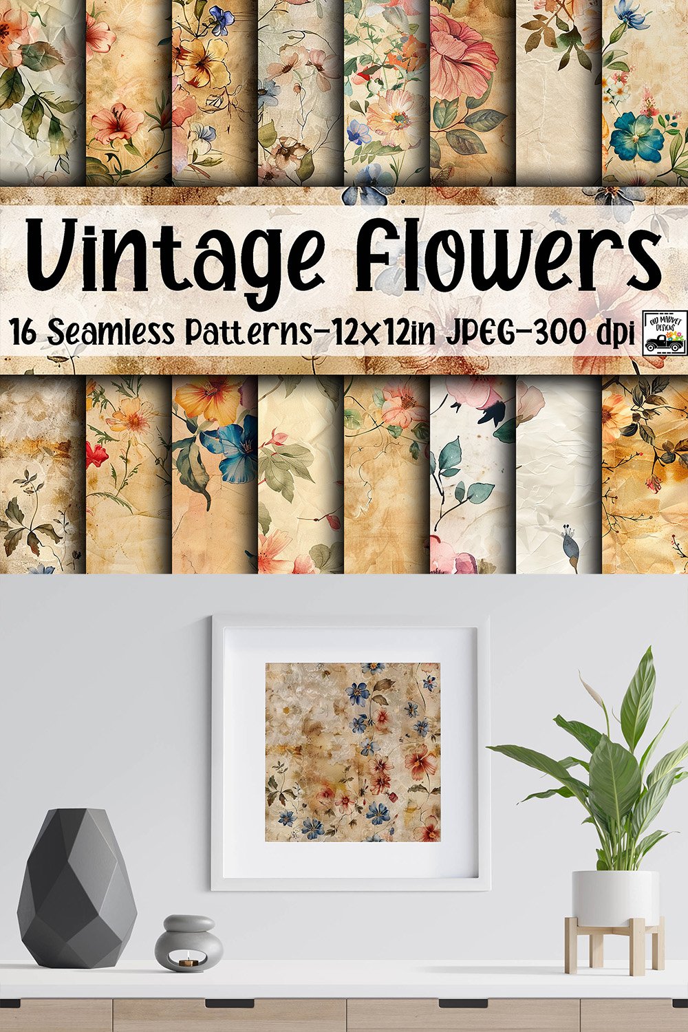 Seamless Cherry Blossoms Digital Paper