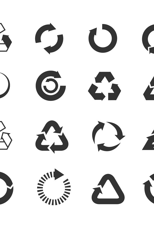Recycle icons vector set