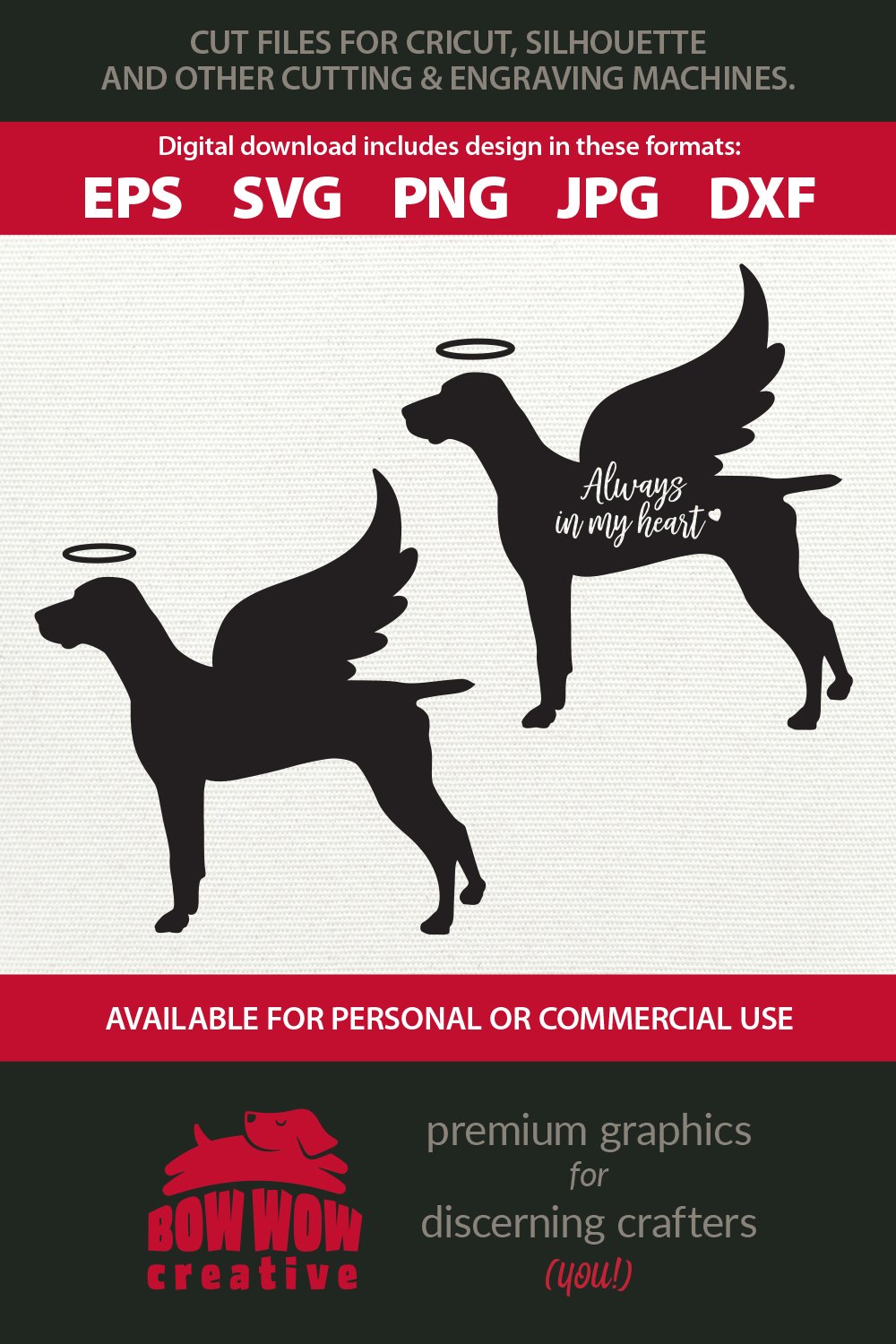 German Short Haired Pointer with Angel Wings & Halo Memorial