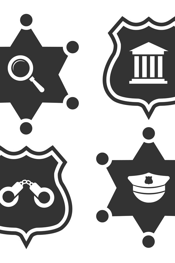 Law or police labels design