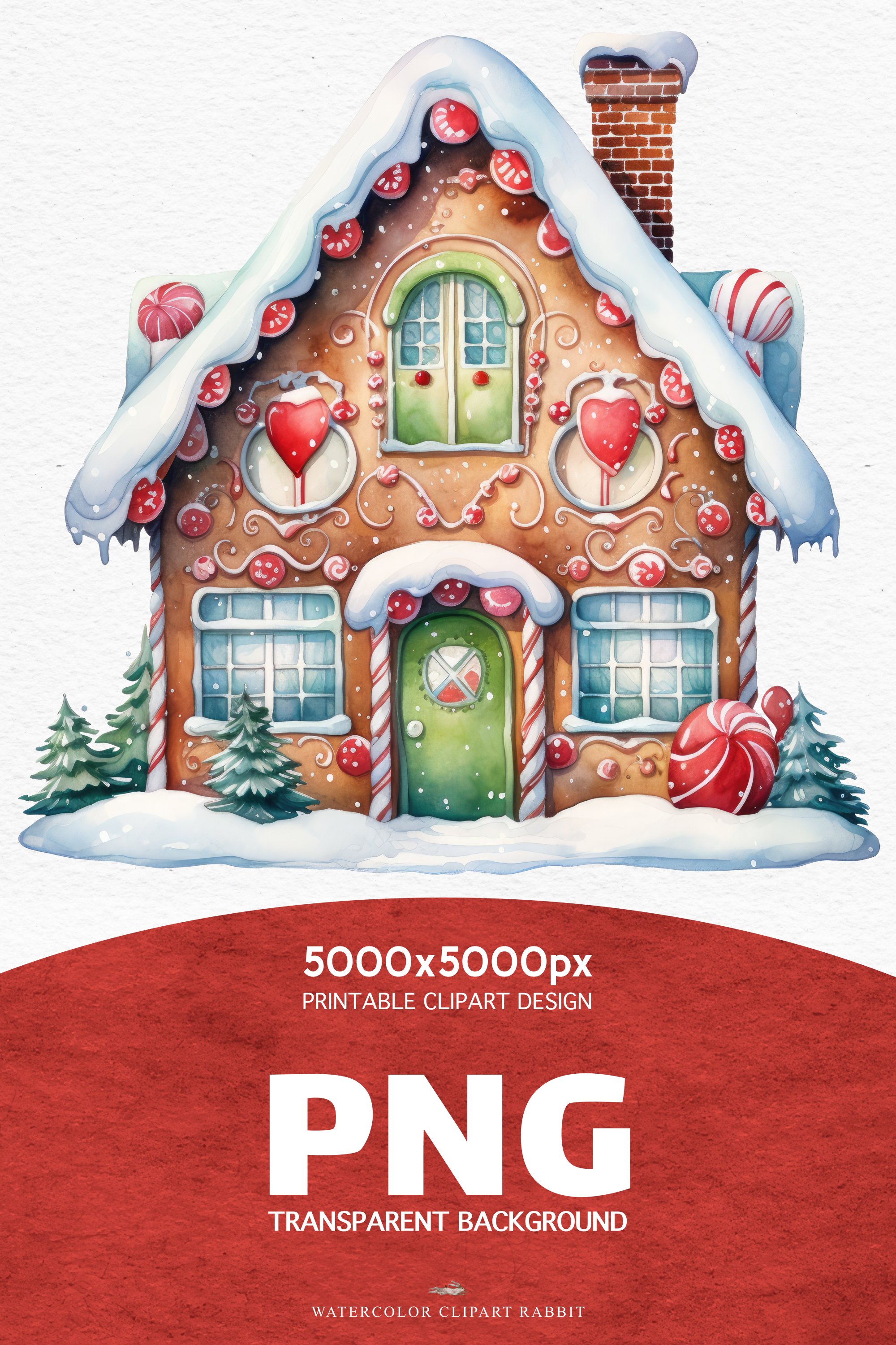 Christmas Gingerbread House Clipart Santa Winter PNG Decor