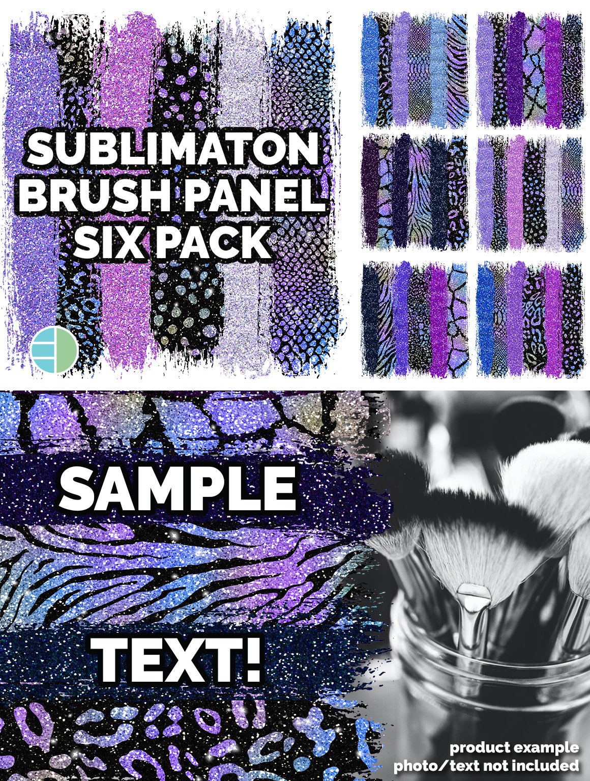 Purple Brush Strokes | Animal Print Sublimation Background
