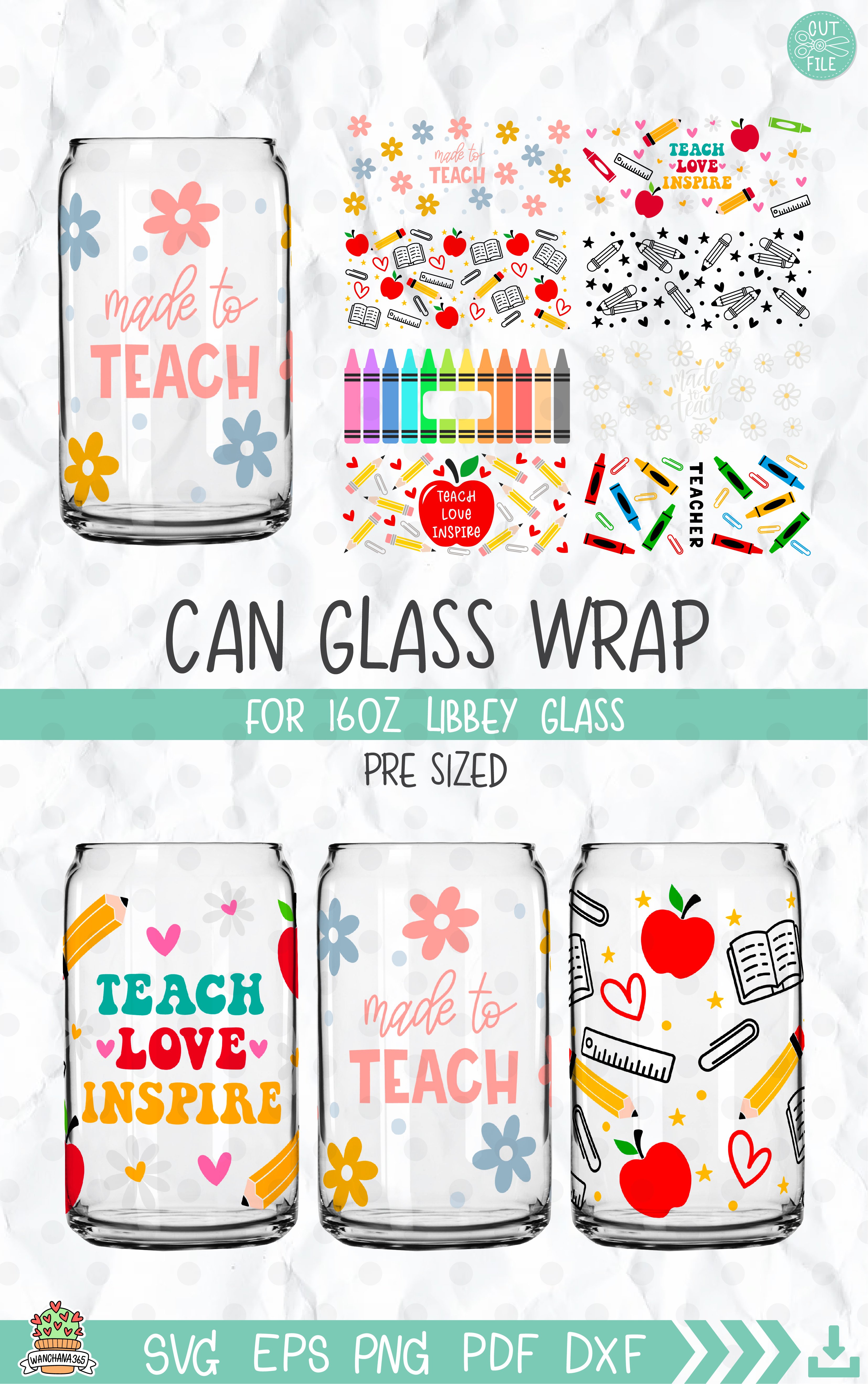 teacher glass can svg bundle 16 oz libbey can svg retro