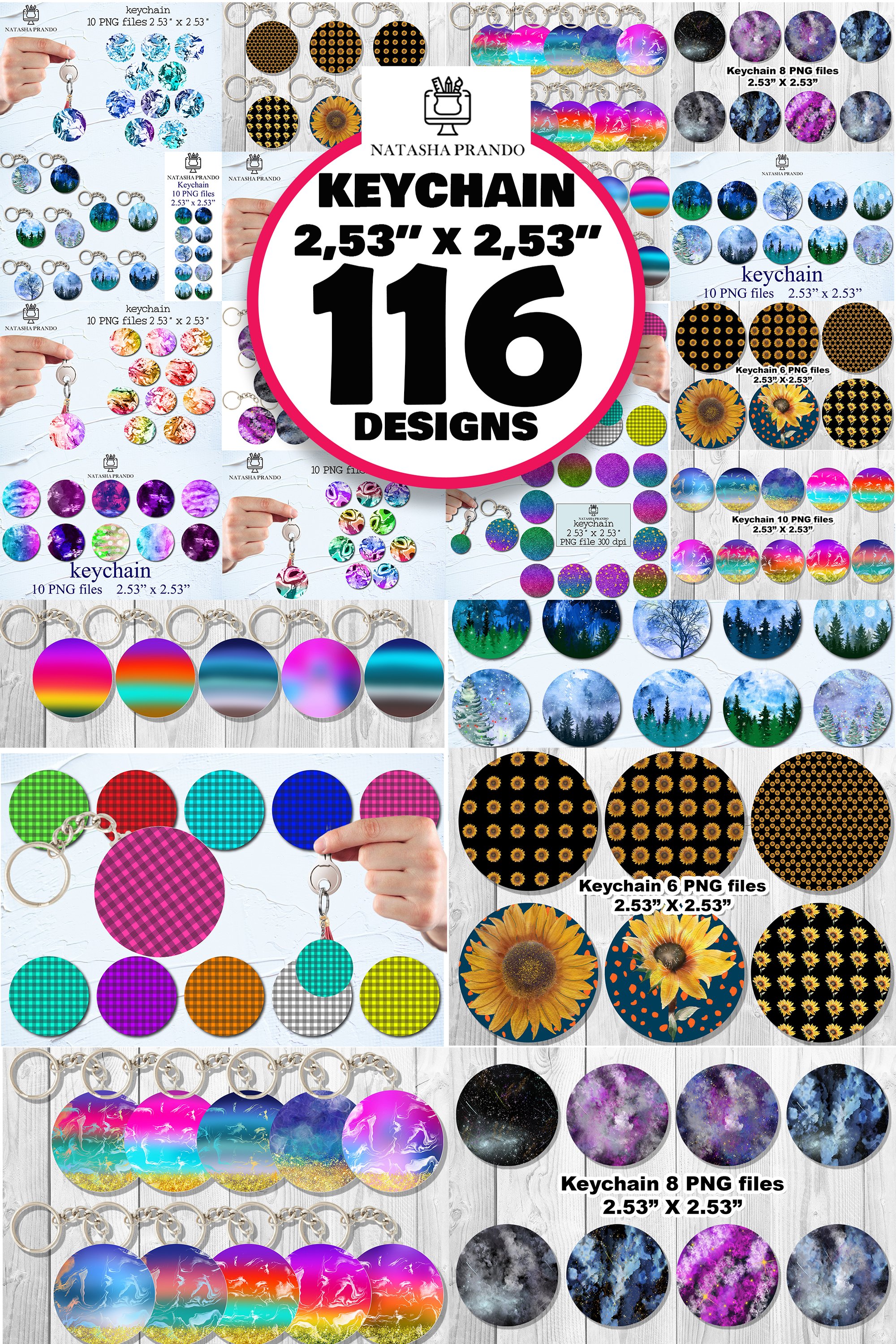 Mega Circle Keychain Bundle, Keychain Sublimation Bundle