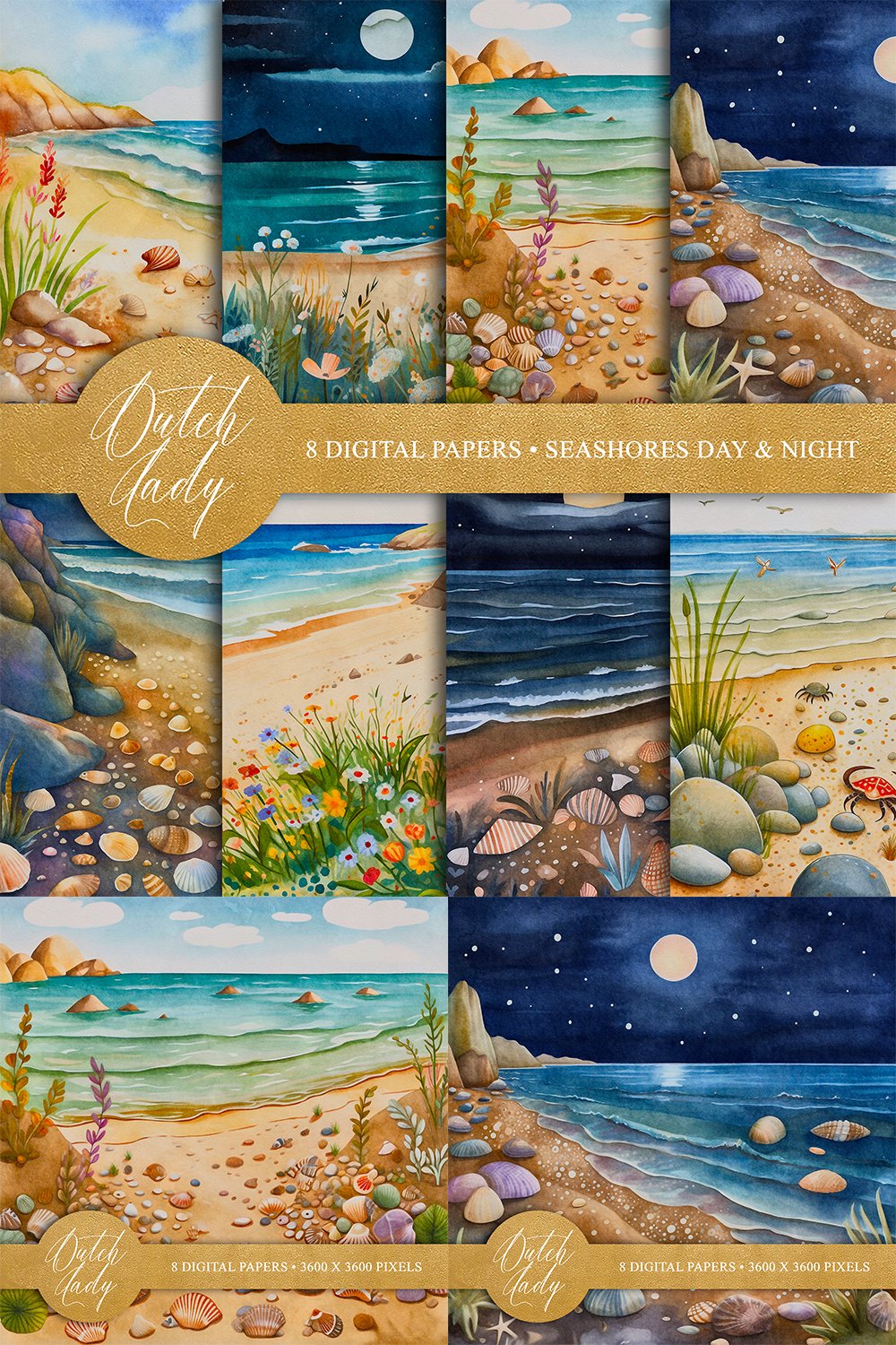 Beach & Seashore Digital Backgrounds - Nature Art Prints