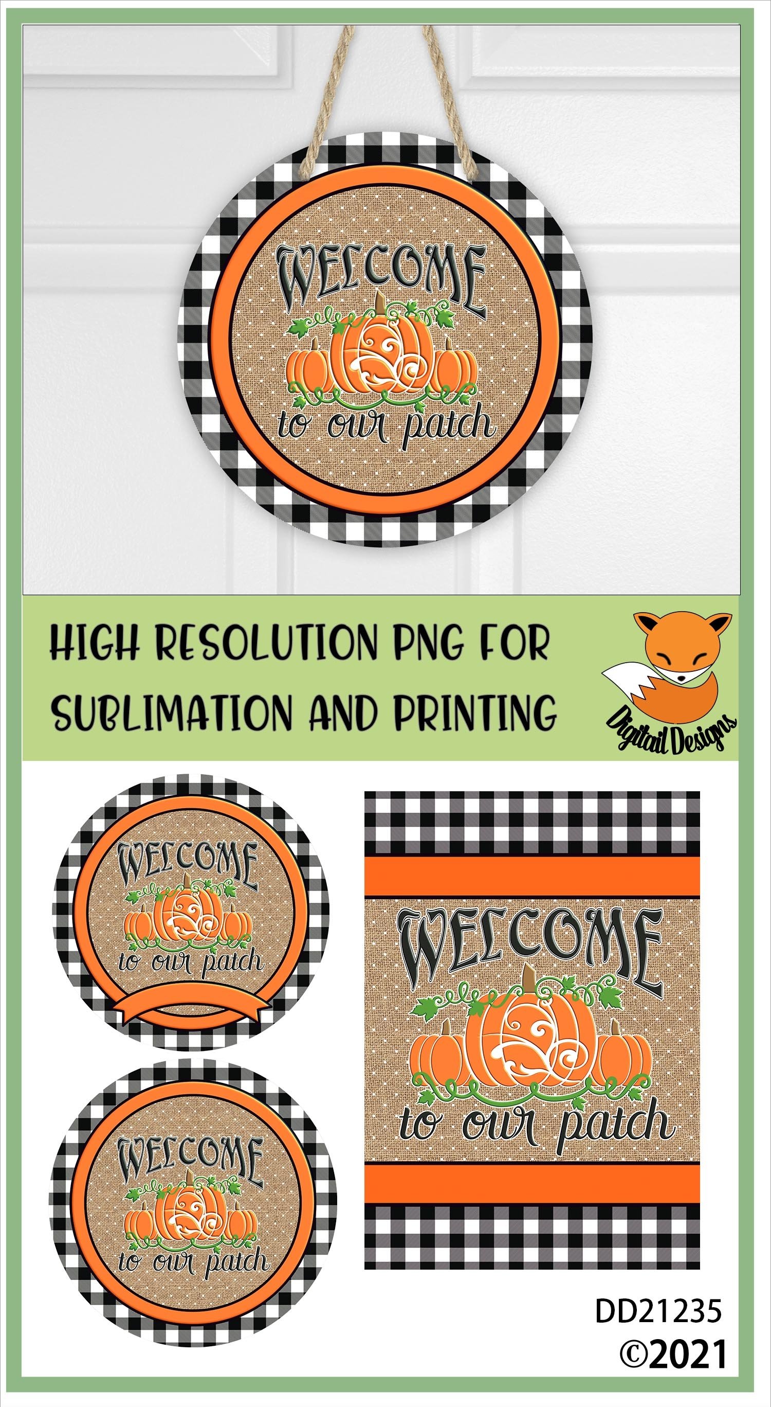 Halloween Welcome Sublimation Design for flags and rounds