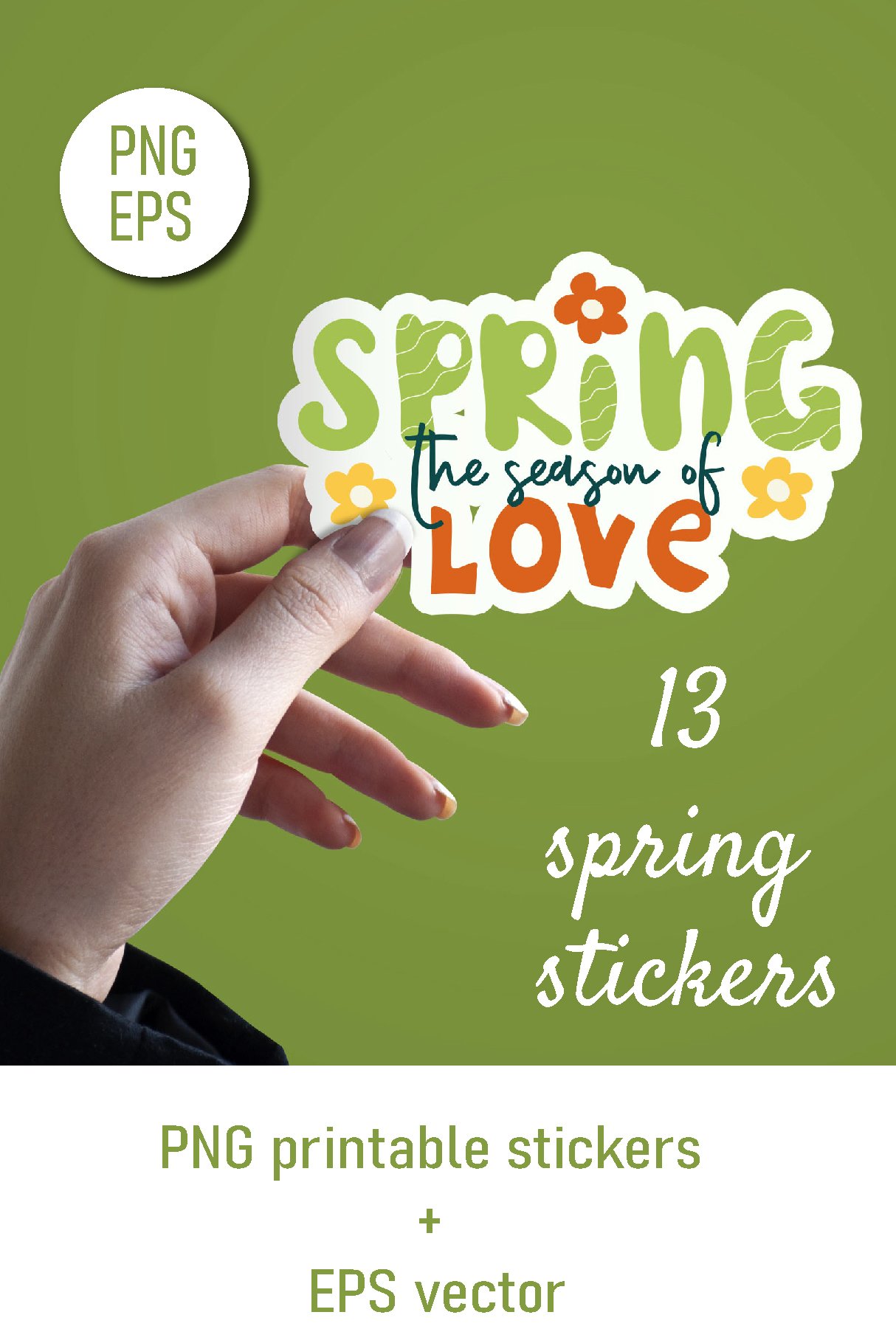 Spring stickers| 13 png printable