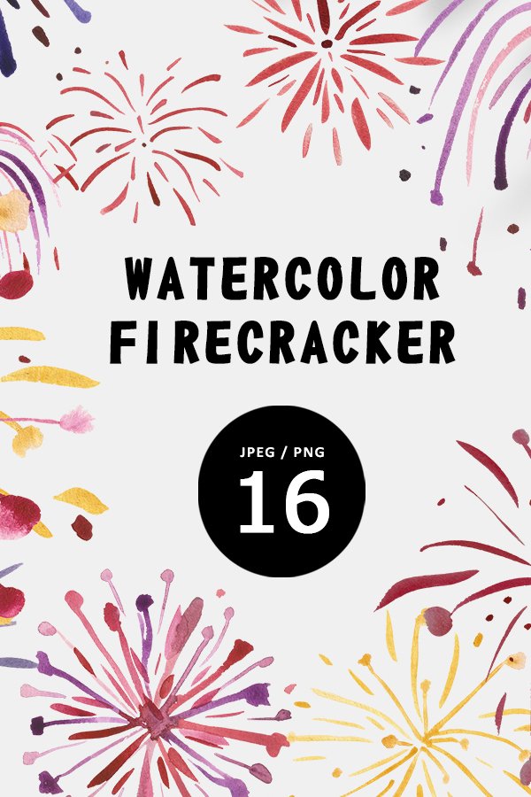 Watercolor Firecracker