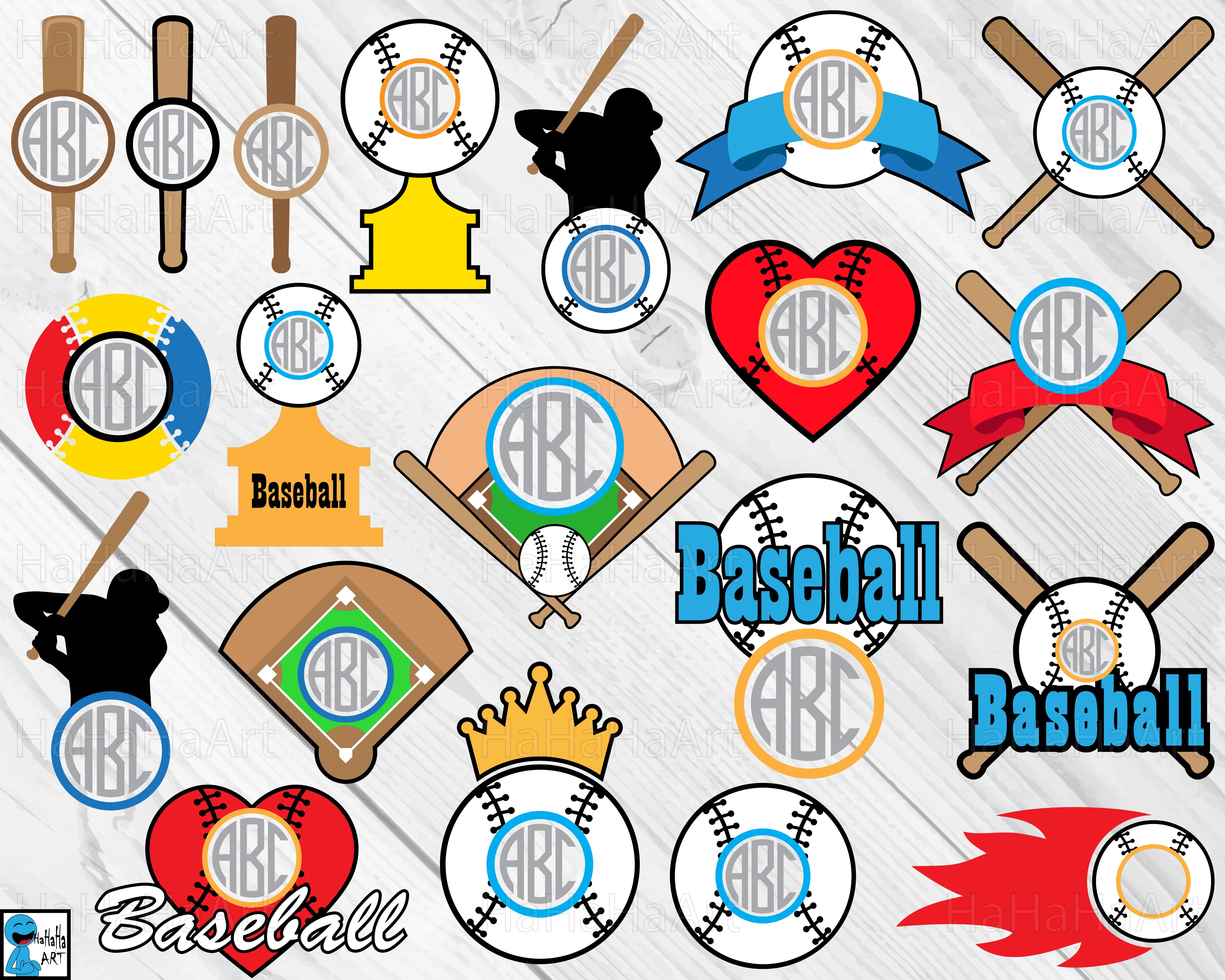 Circle Baseball Designs - Clip art / Cutting Files (1045099)