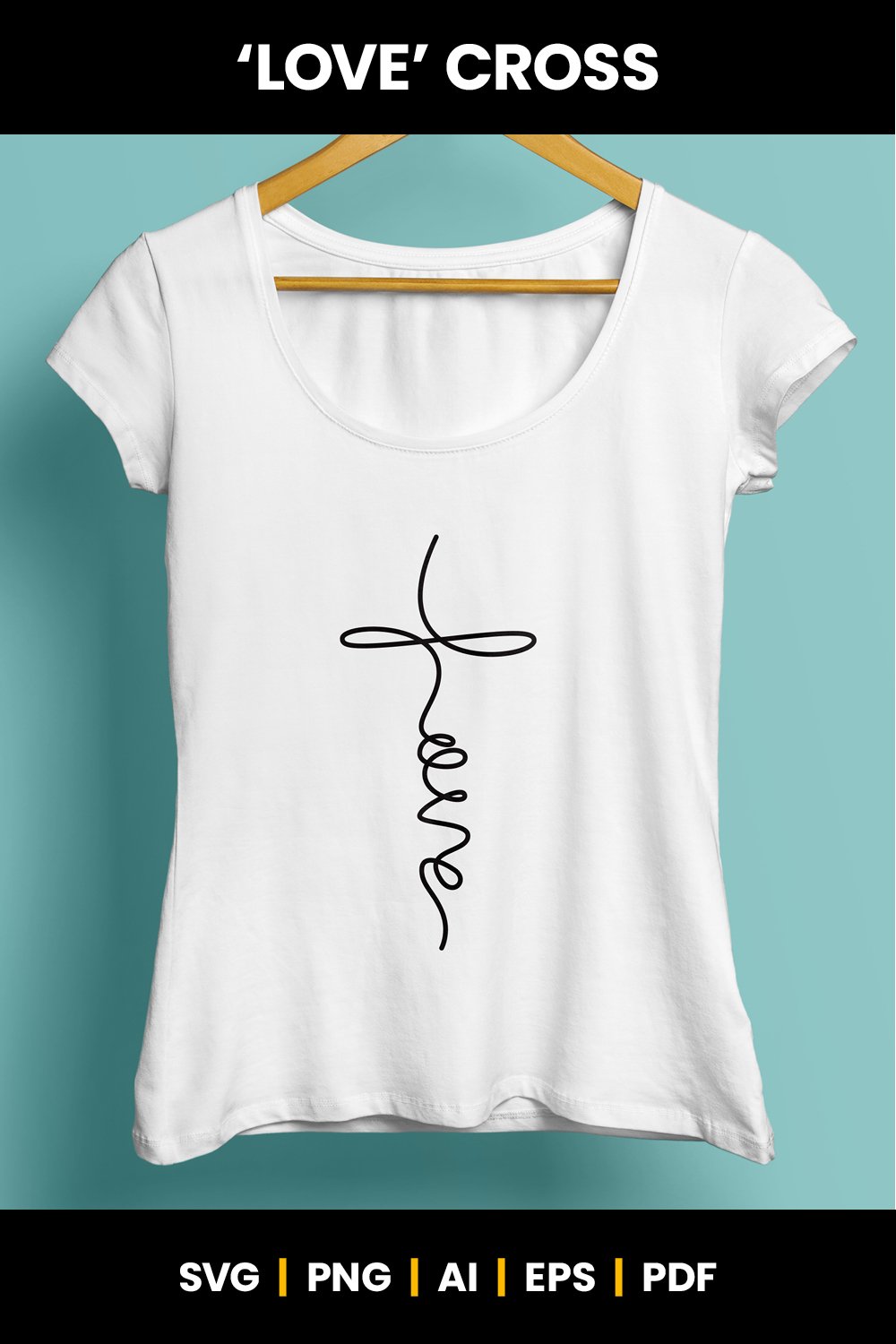 LOVE CROSS SVG | Christian SVG