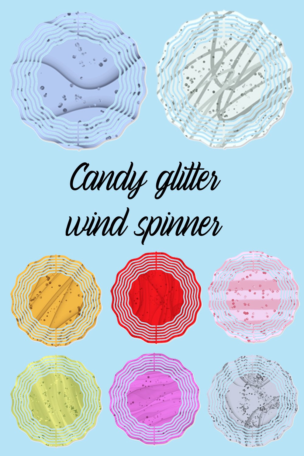 Candy glitter wind spinner