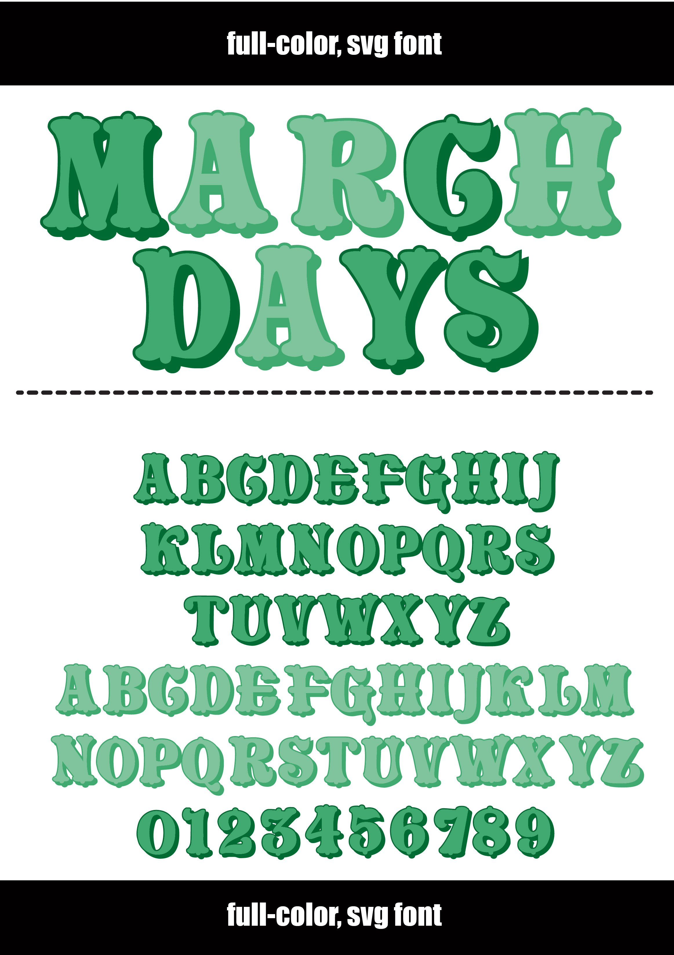 Full Color SVG Green Font