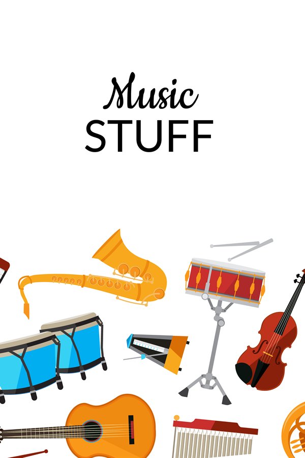 Vector cartoon musical instruments background with (873369)