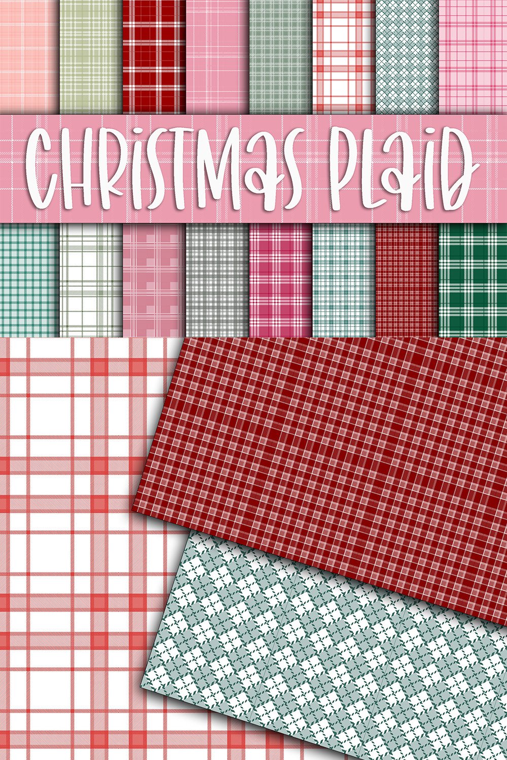 Christmas Plaid Digital Paper