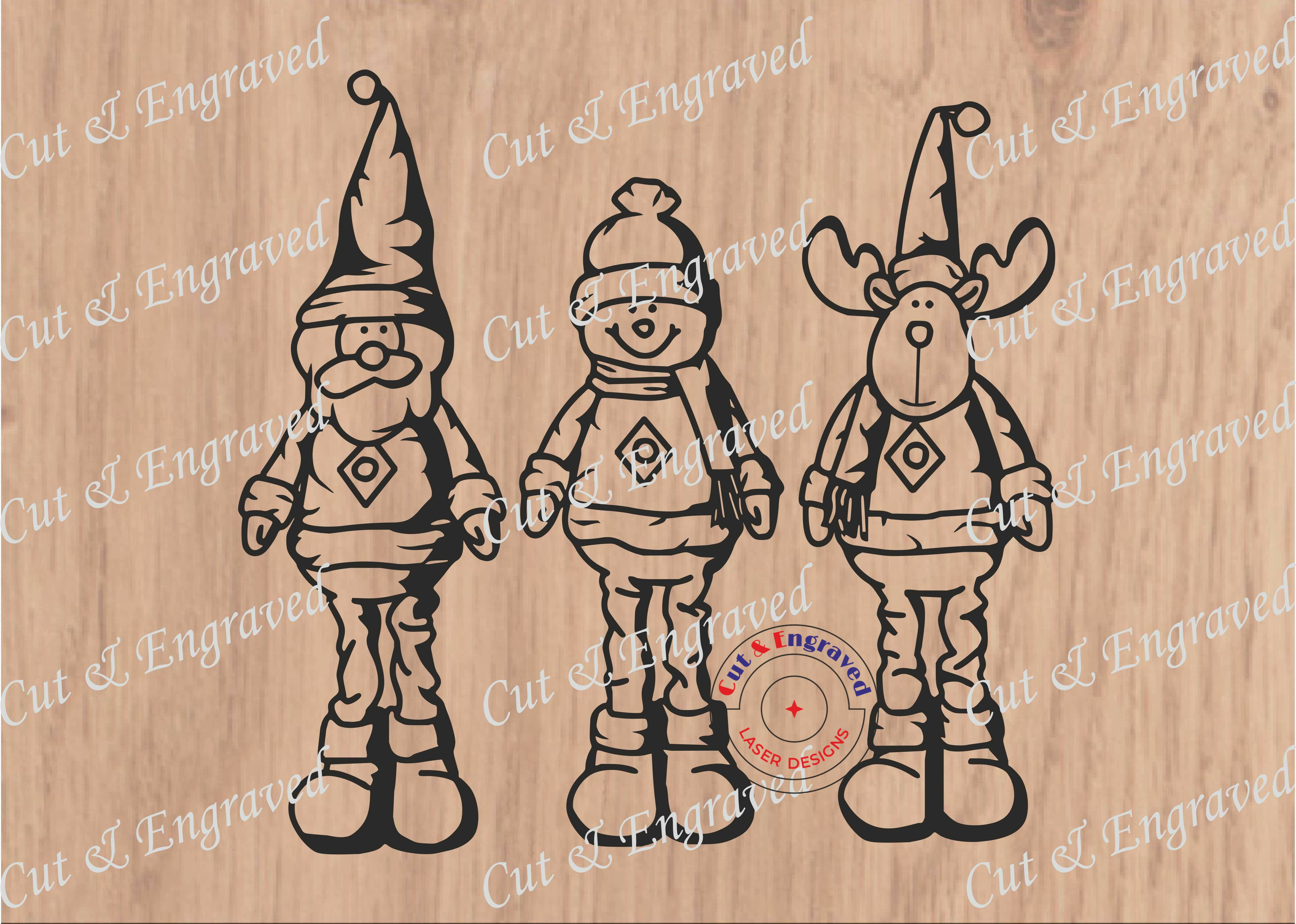 Christmas greetings ornament, New Year. Glowforge ready.