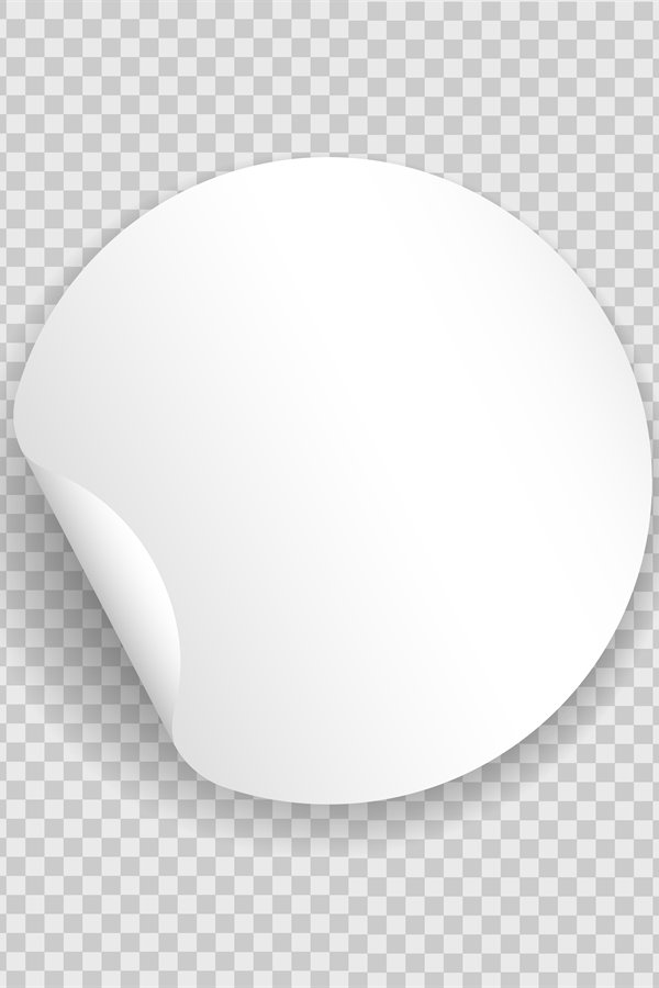 Round blank sticker template