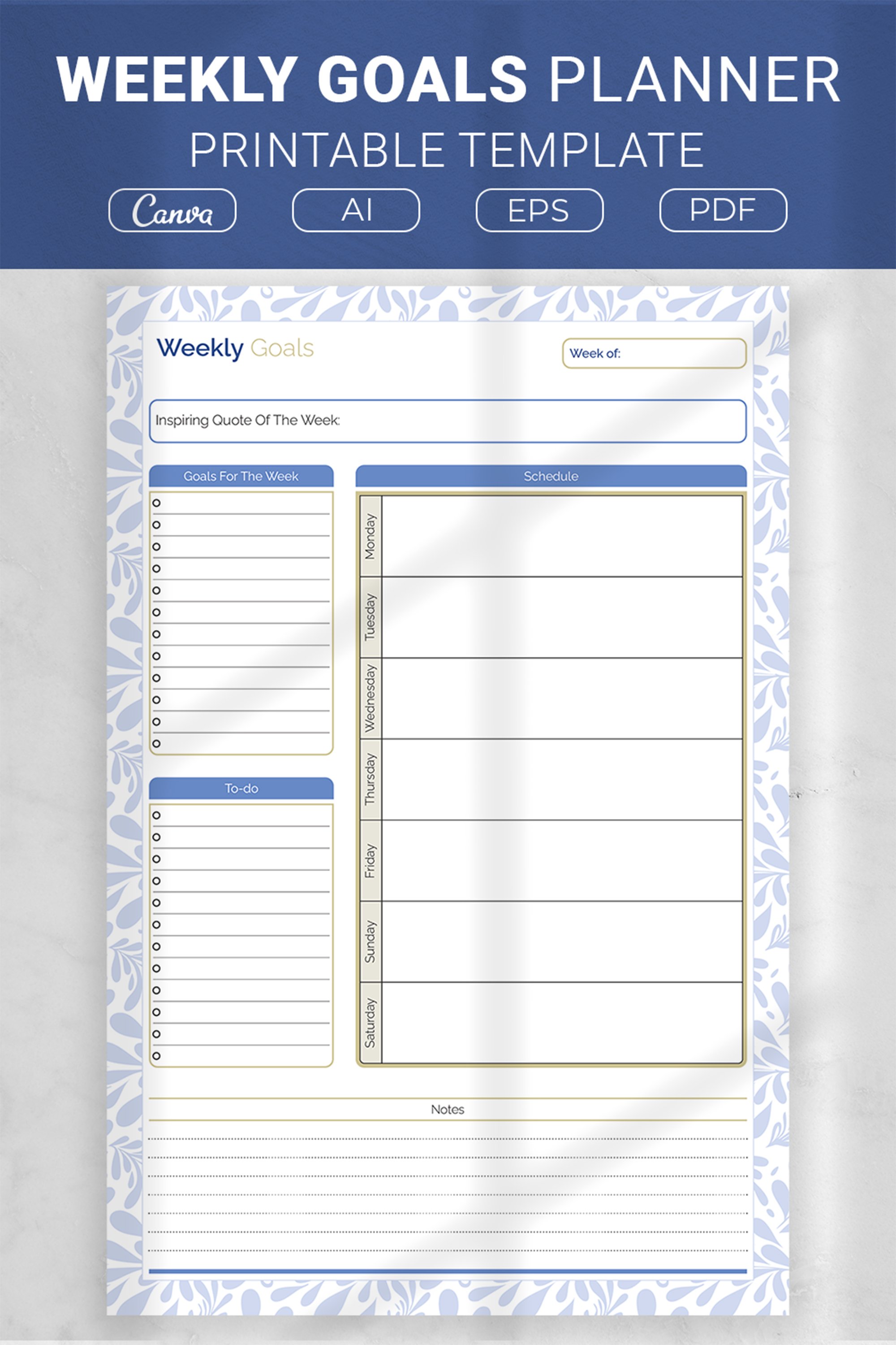 Weekly Goals Planner (3019477)