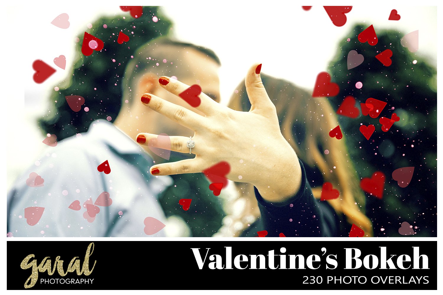 320 VALENTINE'S BOKEH Overlays, Photoshop Overlays, hearts
