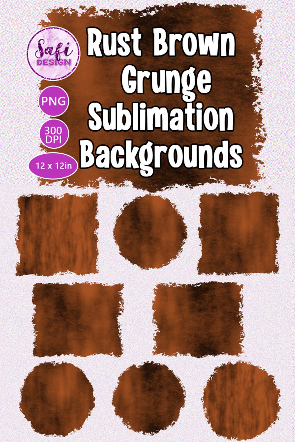 Rust Brown Grunge Sublimation Backgrounds