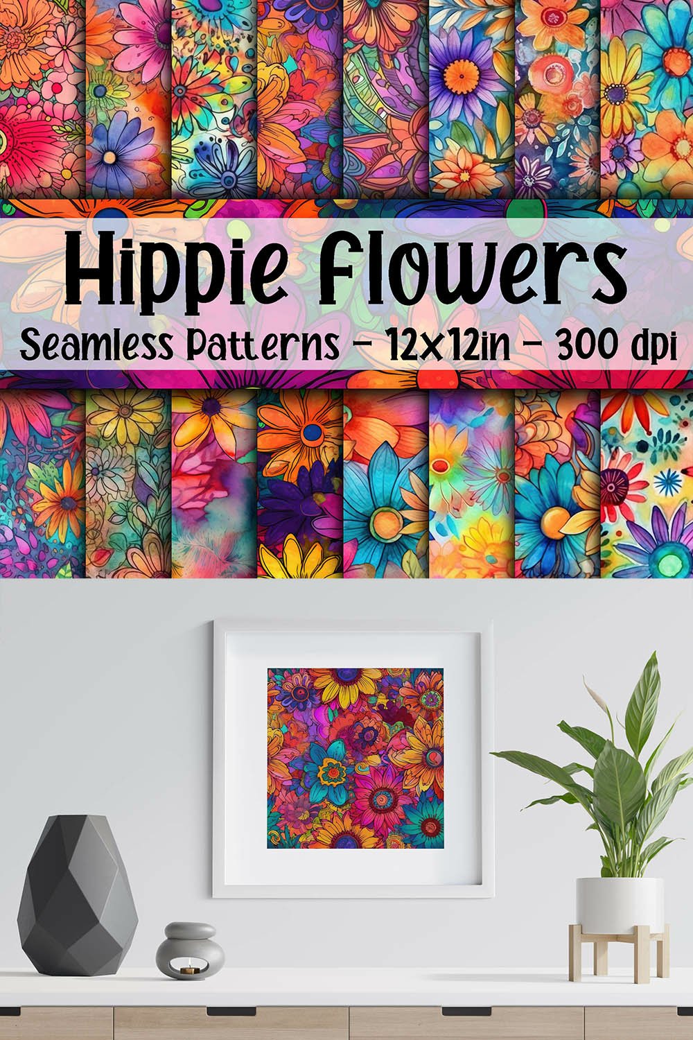 Seamless Cherry Blossoms Digital Paper