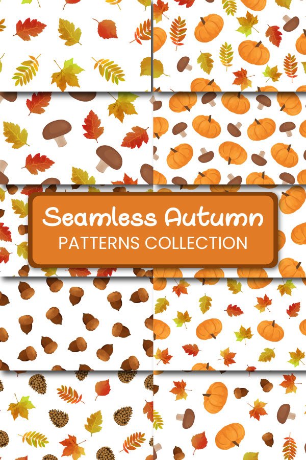 Seamless Autumn Patterns Collection