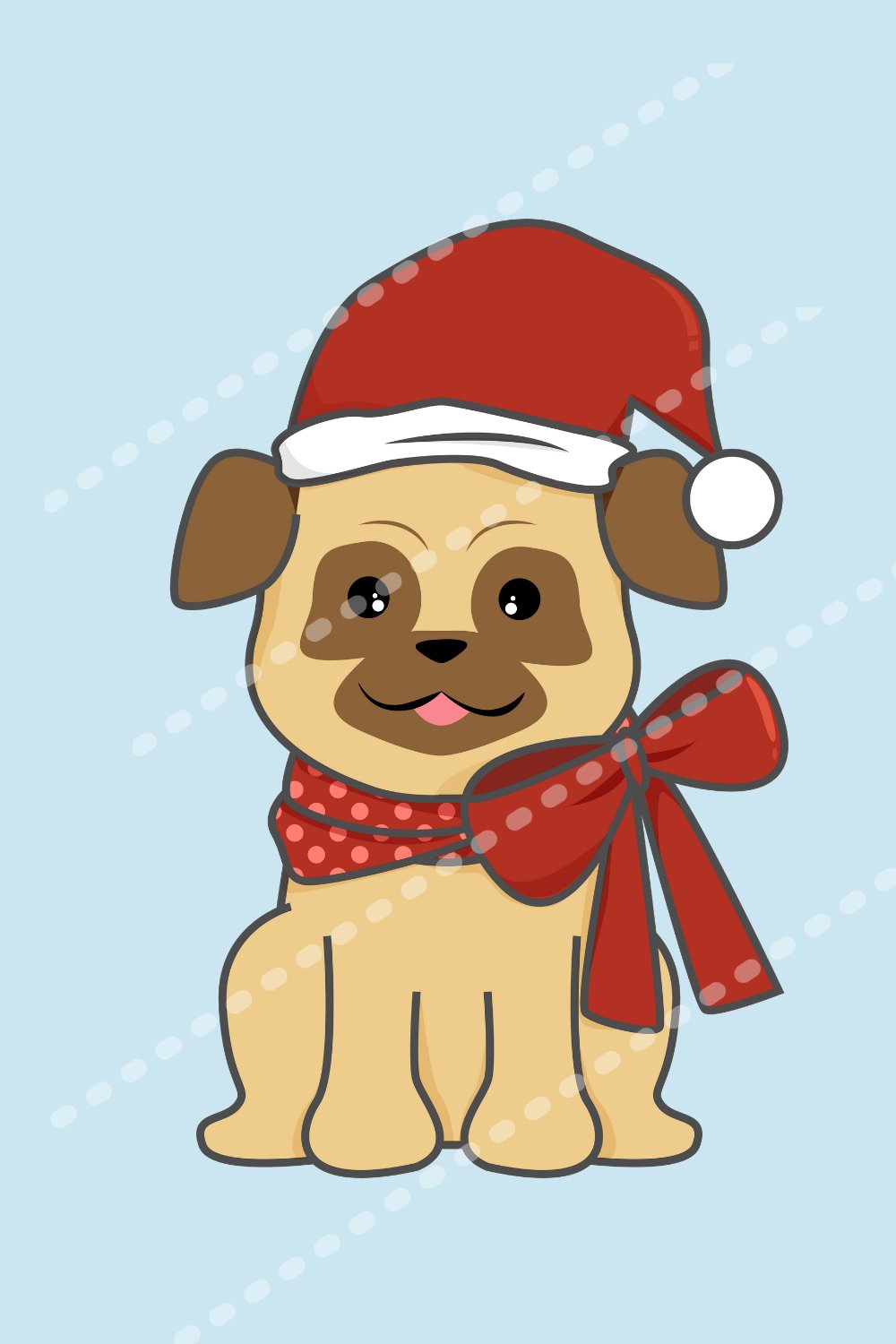 Christmas Dog Illustration | Dog Vector (930853)
