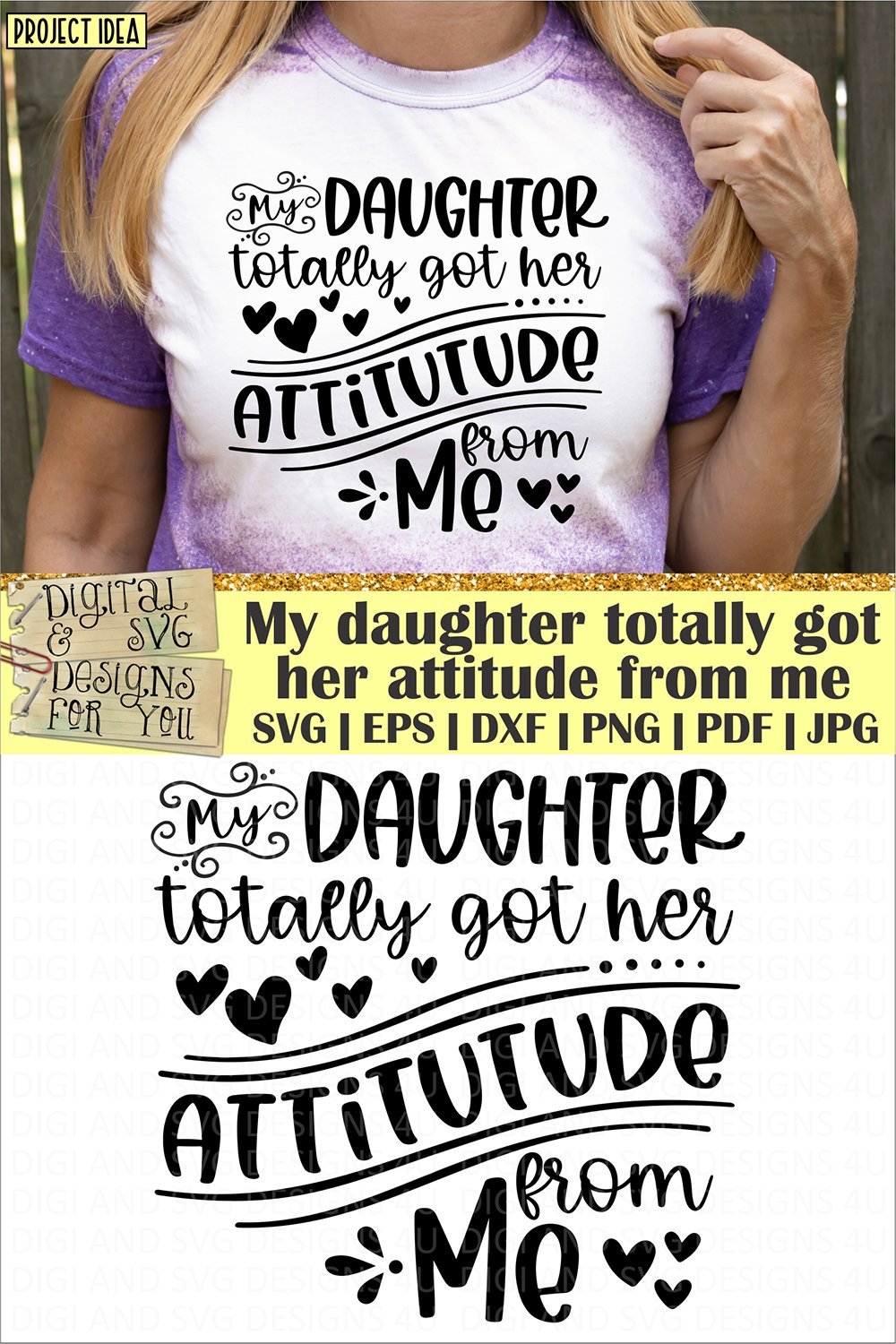 My daughter got her attitude from me, attitude quote, sassy