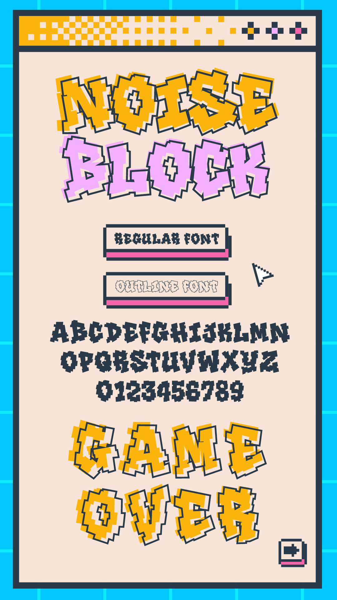 Noise Block - Pixelated Graffiti Retro Font