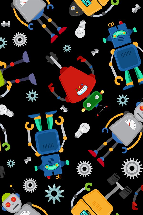 Cute robot pattern