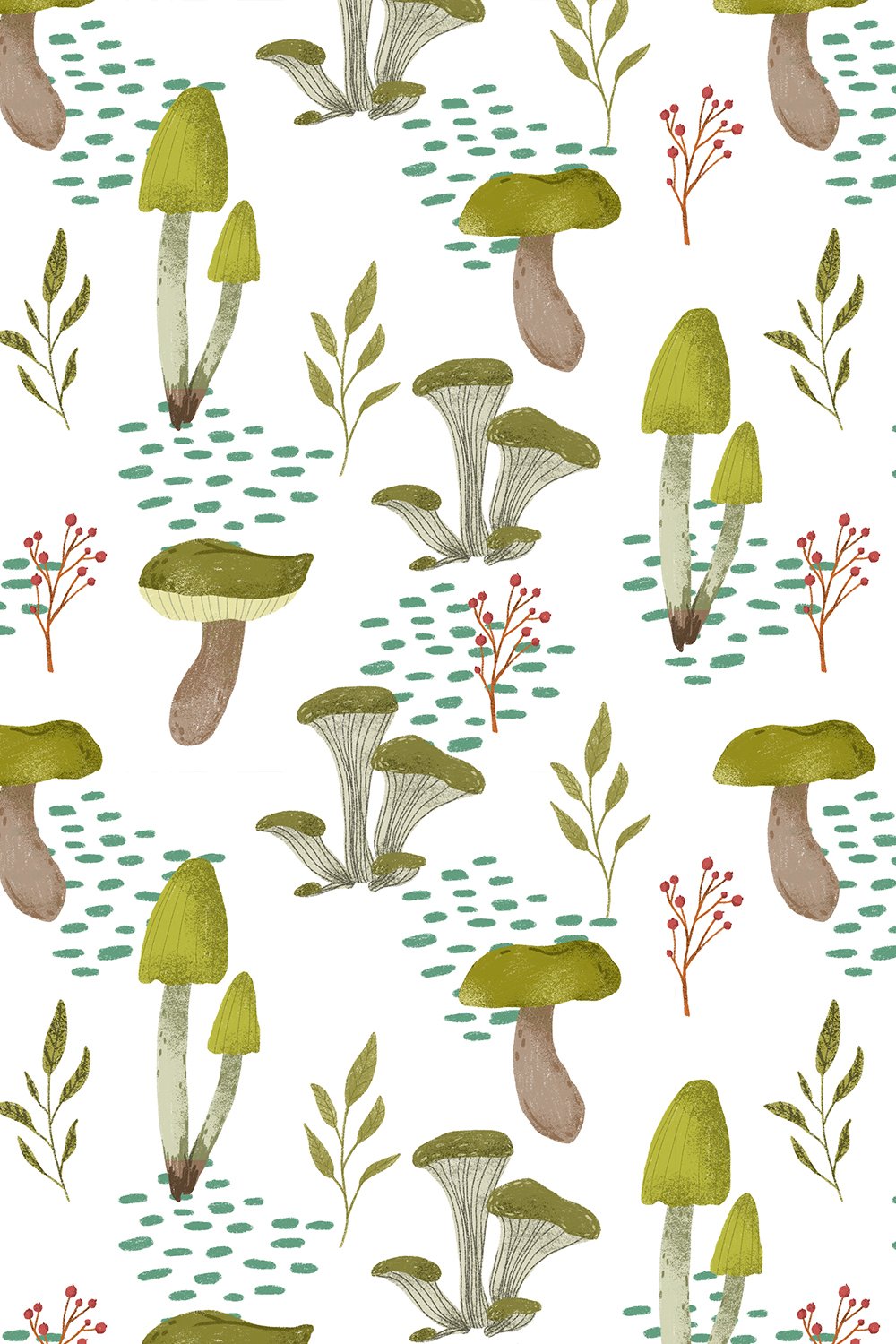 Mushrooms Digital Papers (2627269)