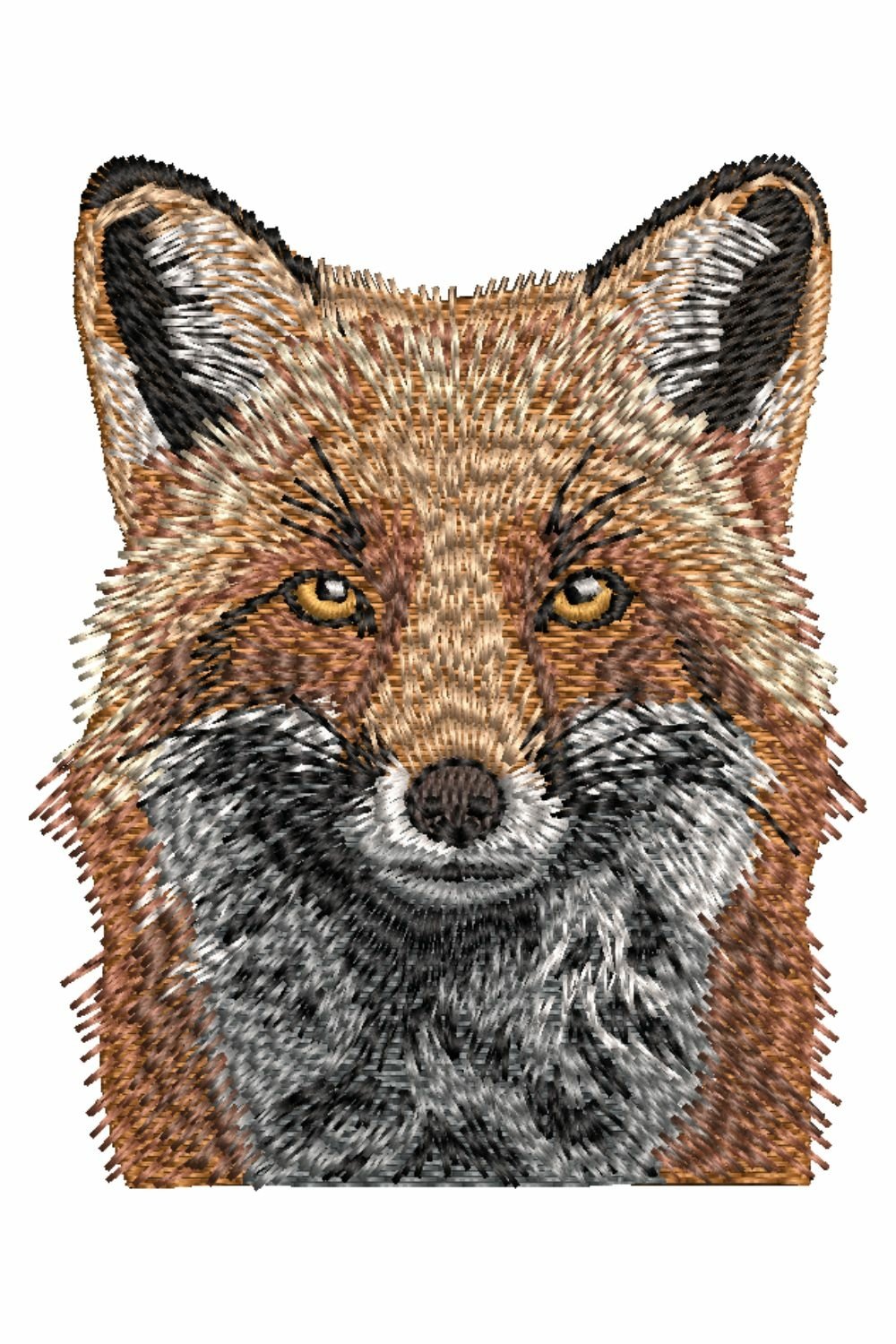 Red Fox machine embroidery file