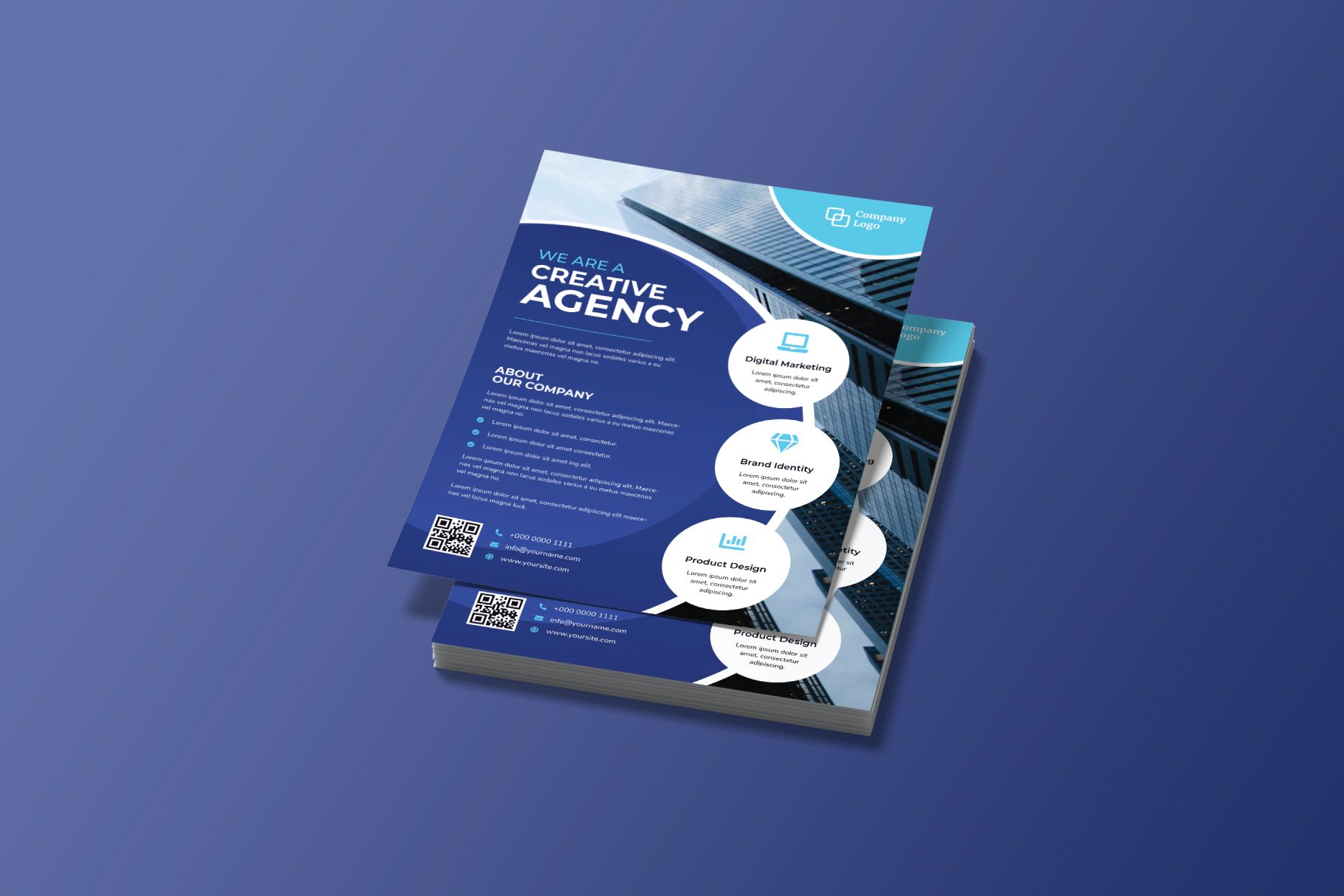 Business Company Round Flyer Template