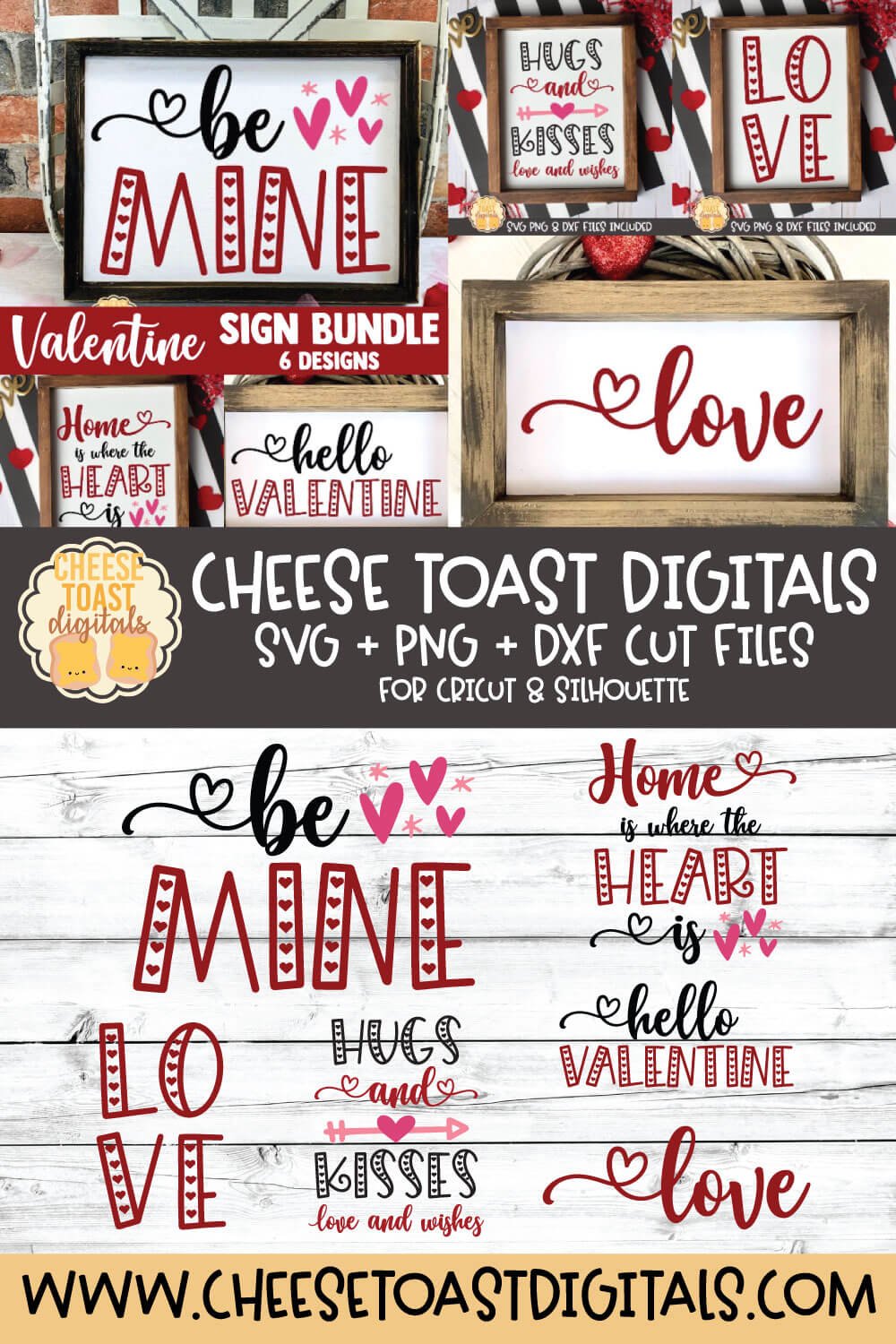 Valentine's Day Sign SVG Bundle | Love Designs for Signs