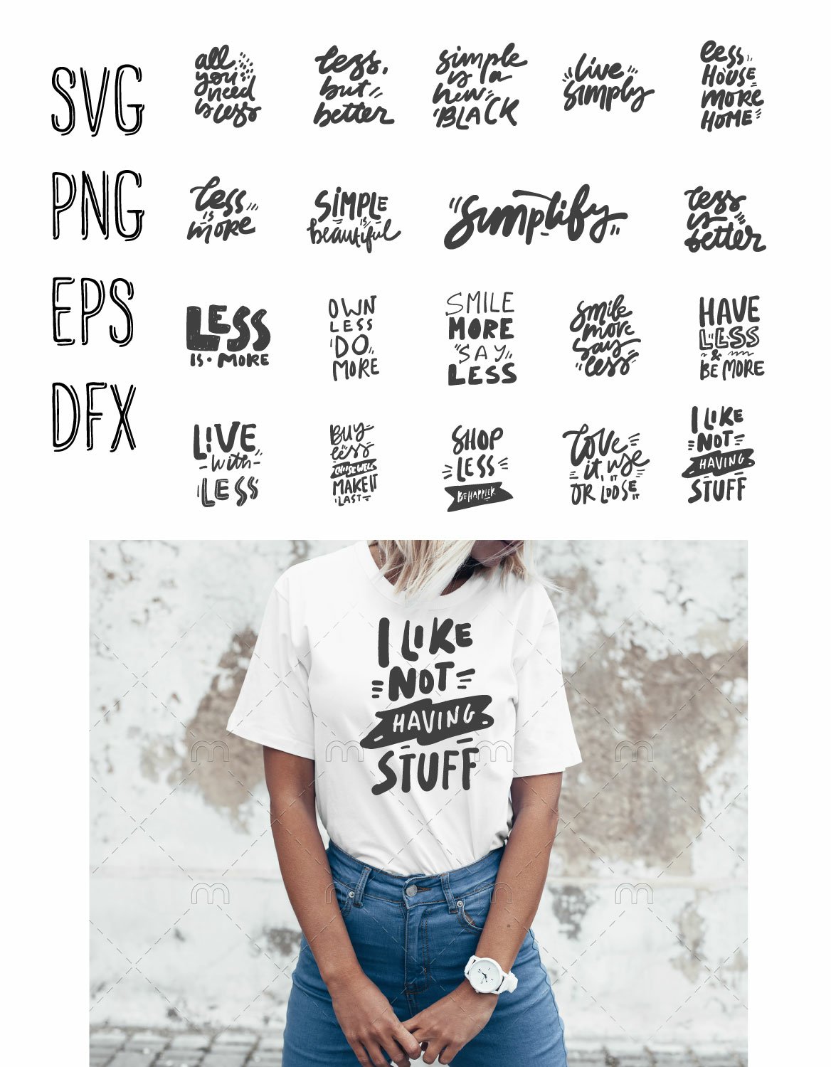 Minimalism SVG bundle, 19 designs