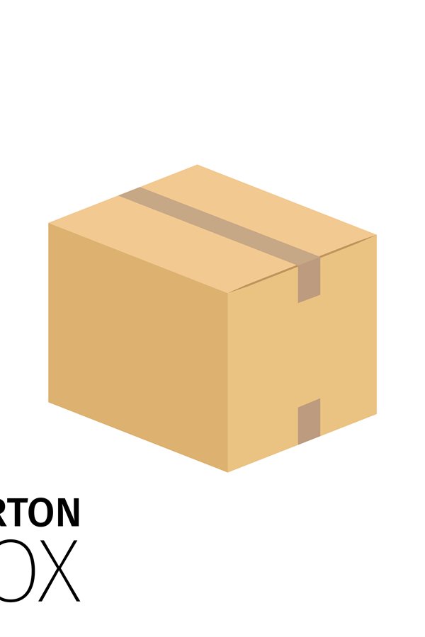 Carton box sealed with tape