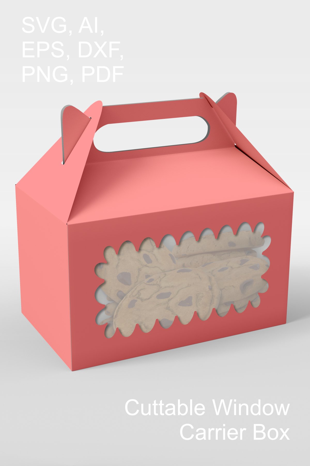 Callout Style Windows Carrier Box | Gift Box Template SVG