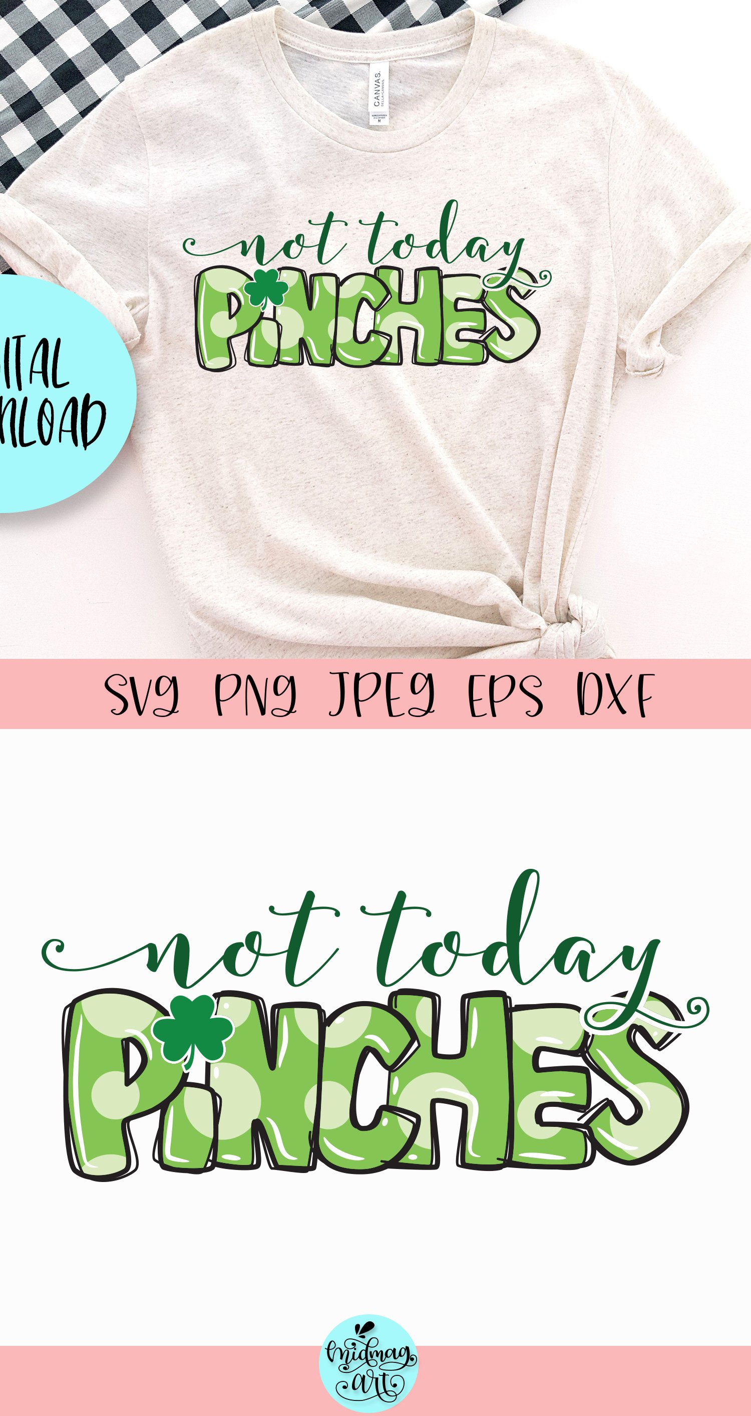 Not today pinches svg, St. Patrick's day svg