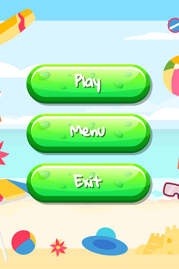 Vector cartoon style buttons with text for game (814963)