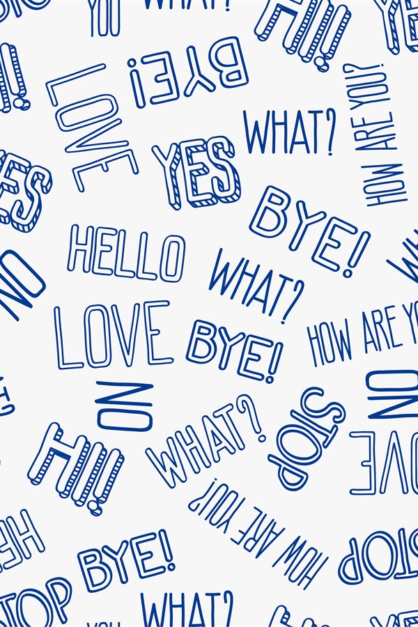 Hand drawn sketch different messages seamless pattern