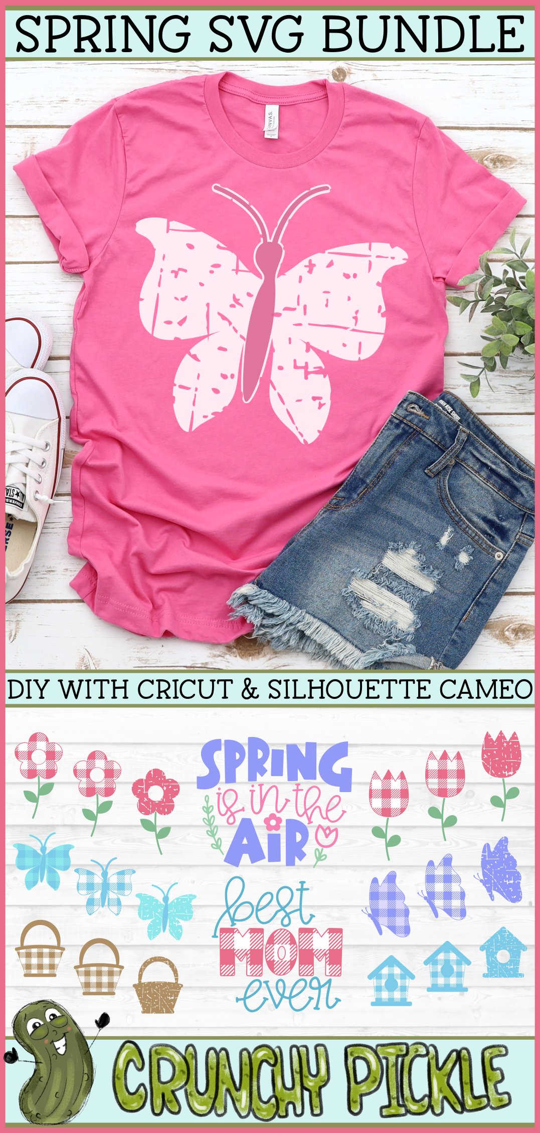 Plaid & Grunge Spring SVG Bundle