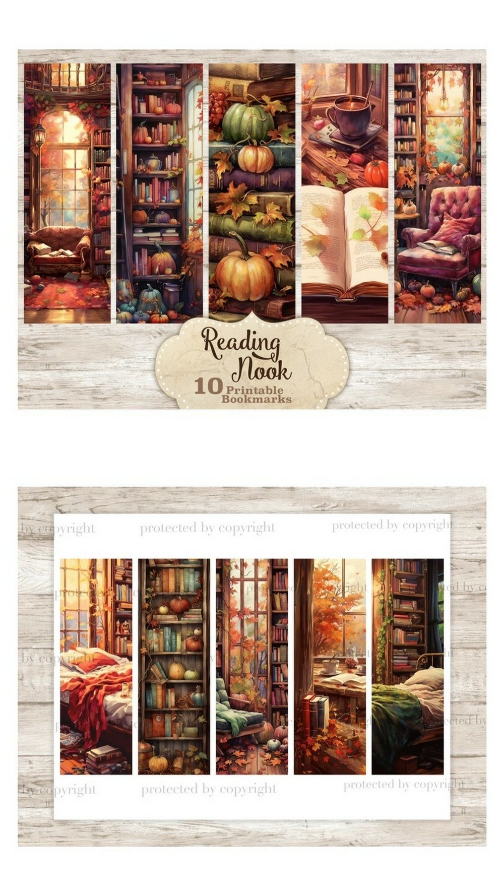 Reading Nook Bookmarks Printable | Bookmark Designs