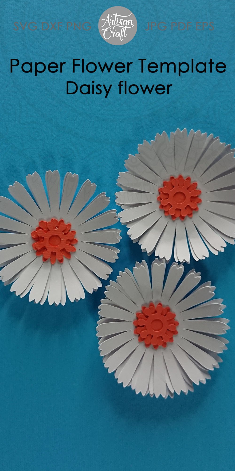 Daisy paper flower template