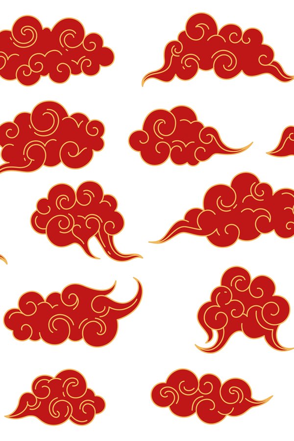 Chinese oriental curling clouds. Traditional (1102980)