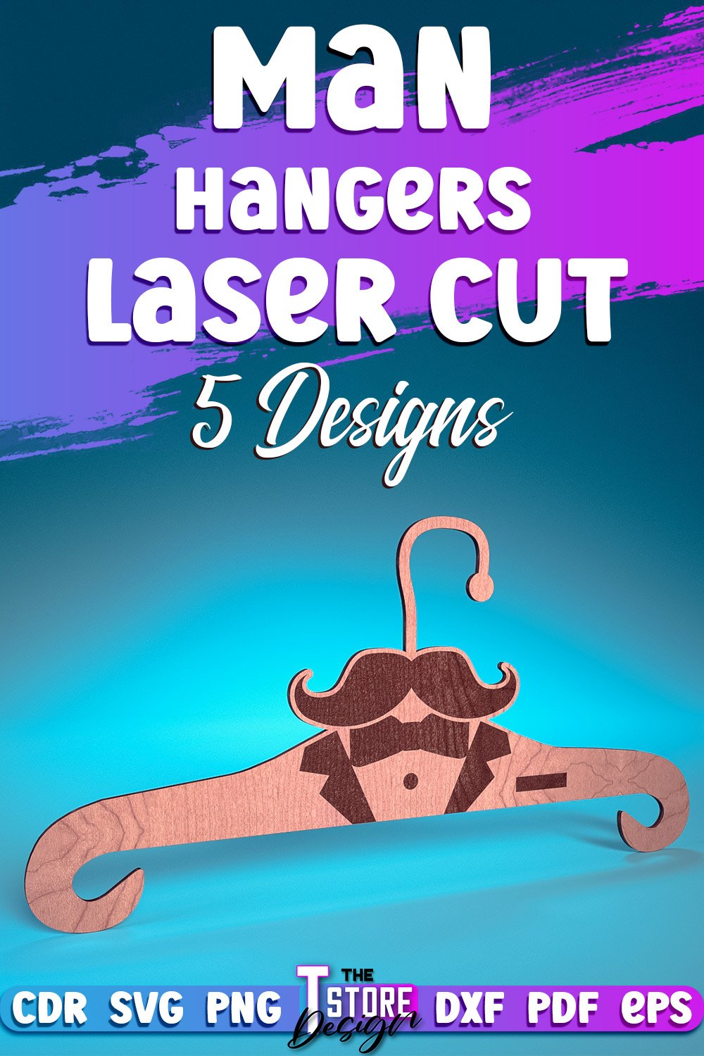 Man Hangers Laser Cut SVG | Man Design Laser Cut (2630947)