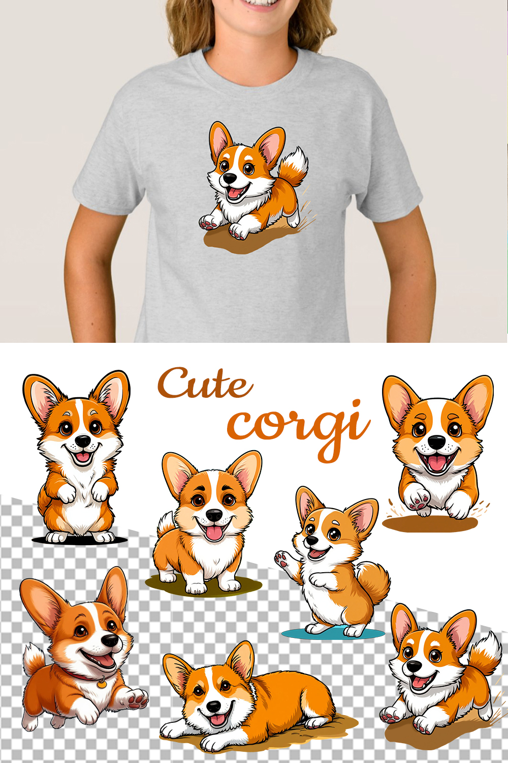 Cute corgi. Clipart