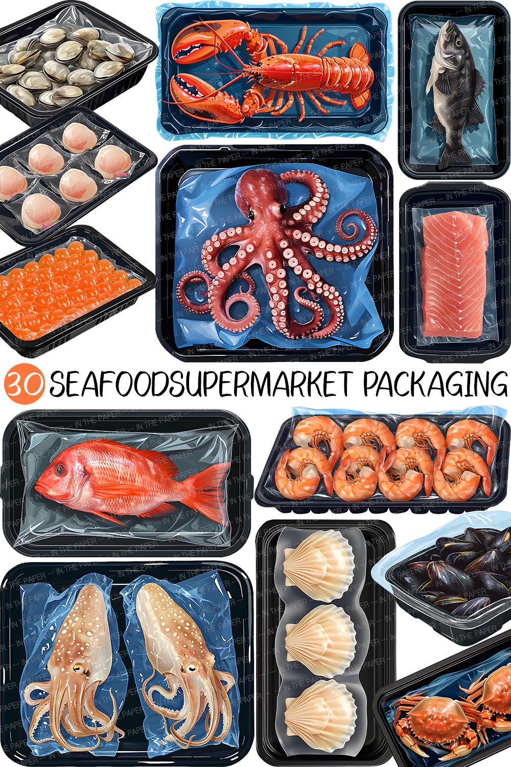 Seafood Supermarket Packaging PNG | Fish Clip art (3255319)