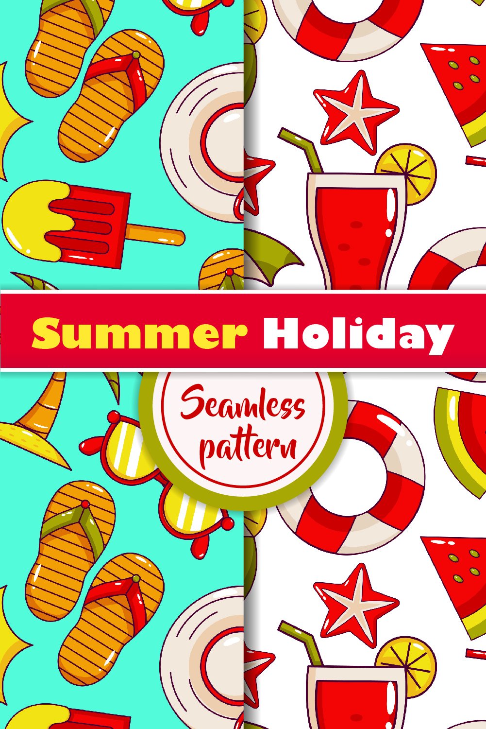 Summer Holiday seamless pattern