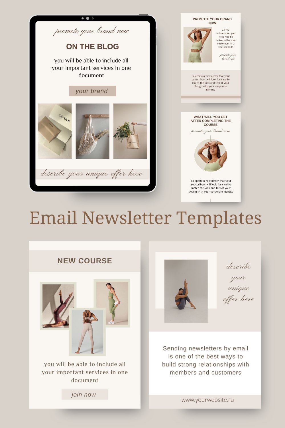 Email Templates Bundle for Mailchimp & Canva| Newsletter