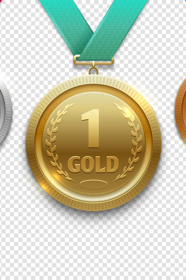 Olympic gold, silver and bronze award medals, winner honor p