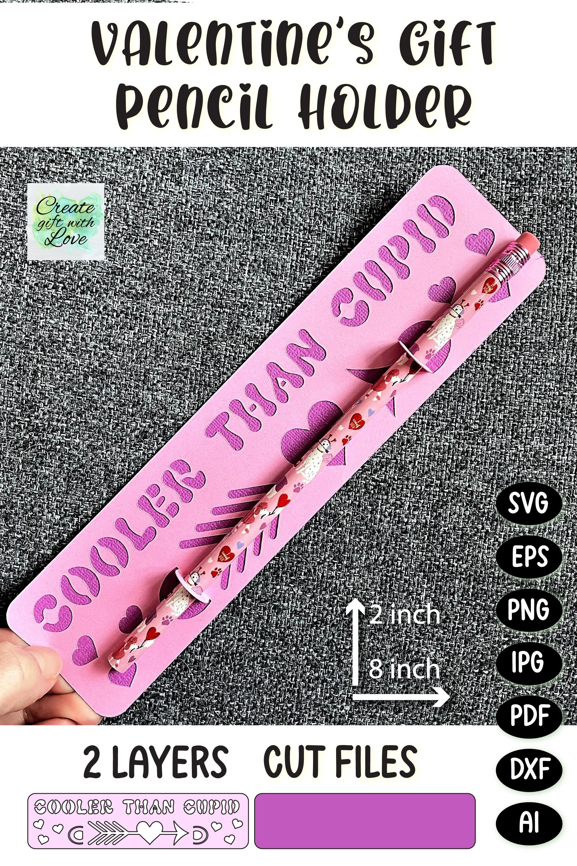 Pencil Holder | Valentine Gift | Classroom Exchange Cards